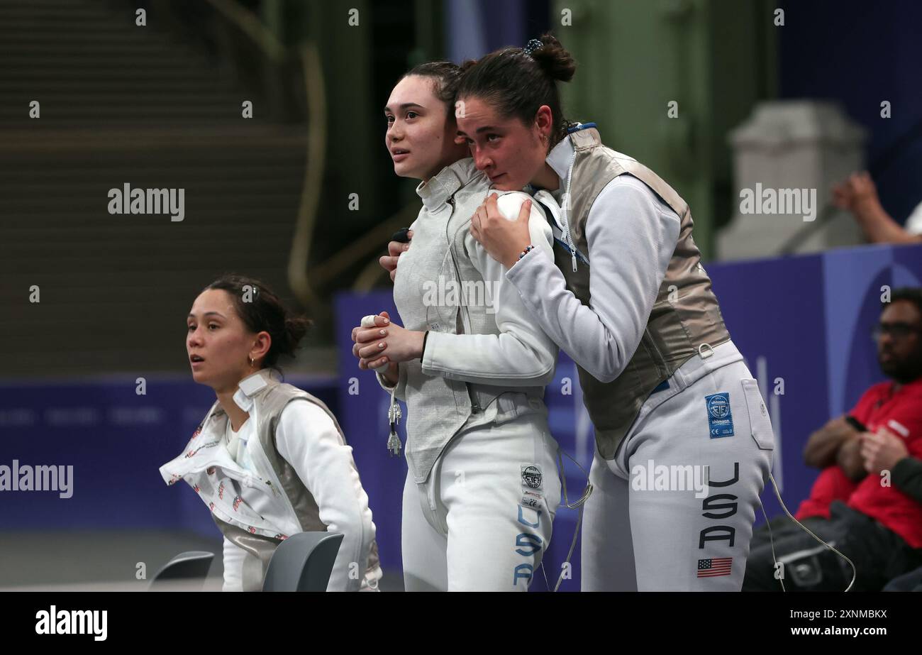 Paris, France. 01st Aug, 2024. Members of the US female team, from L to ...