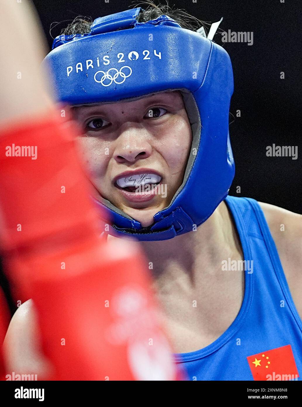 Paris, France. 1st Aug, 2024. Chang Yuan of China competes against ...