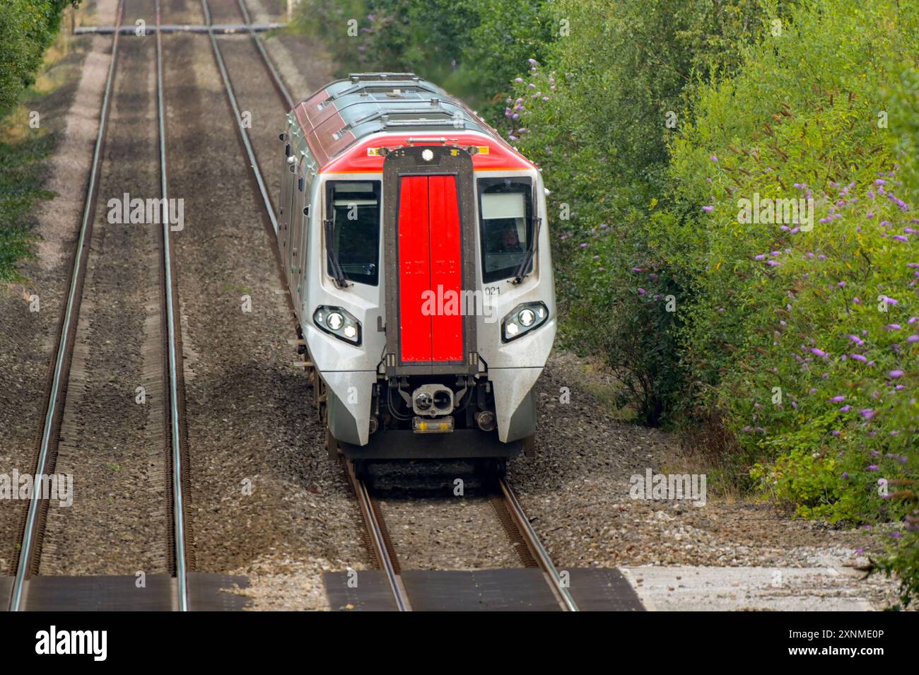 Pontyclun, Wales, UK. - 31 July 2024: Head on view of one of the new ...