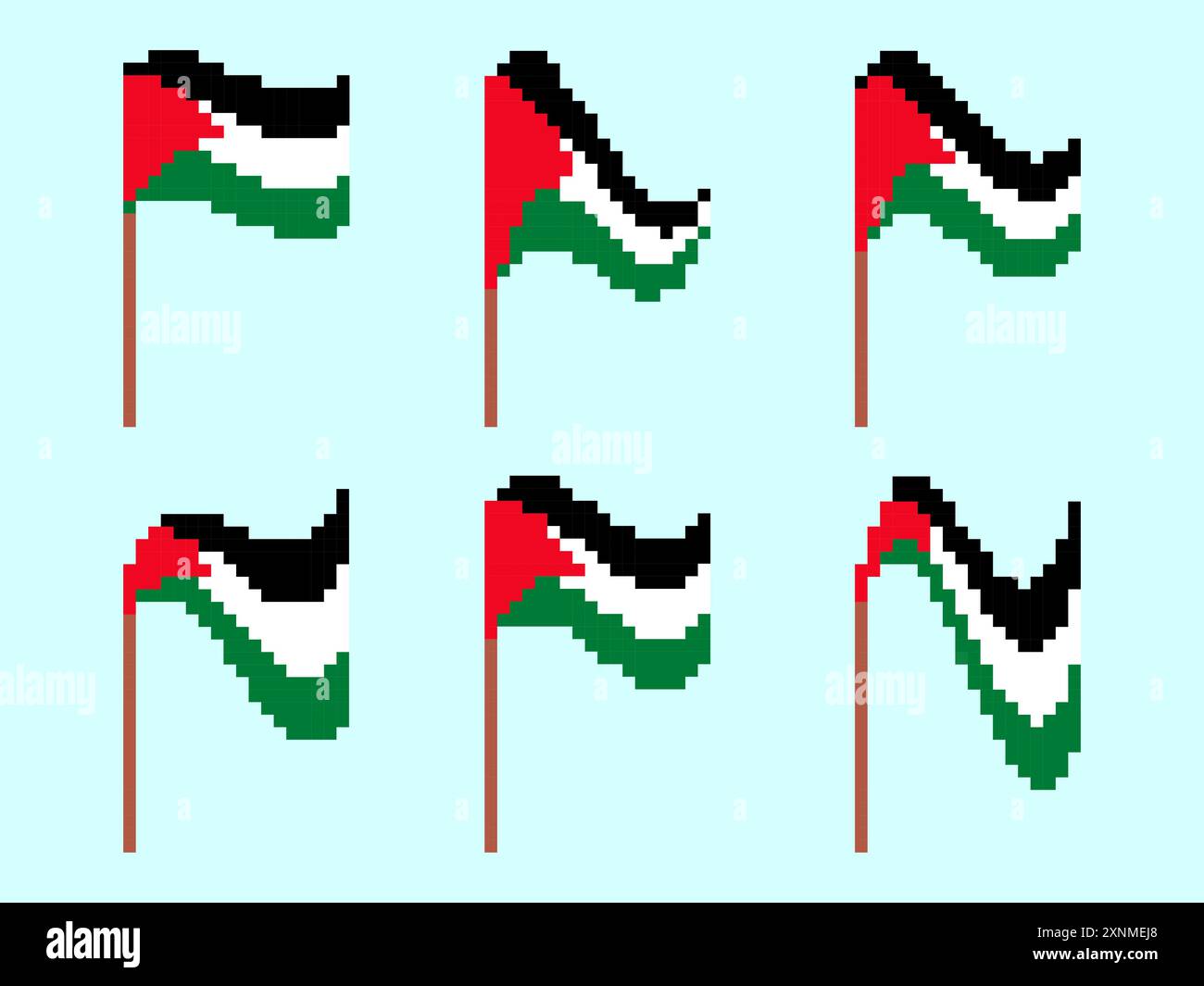 Vector flagpole with palestine flag Stock Vector Images - Alamy