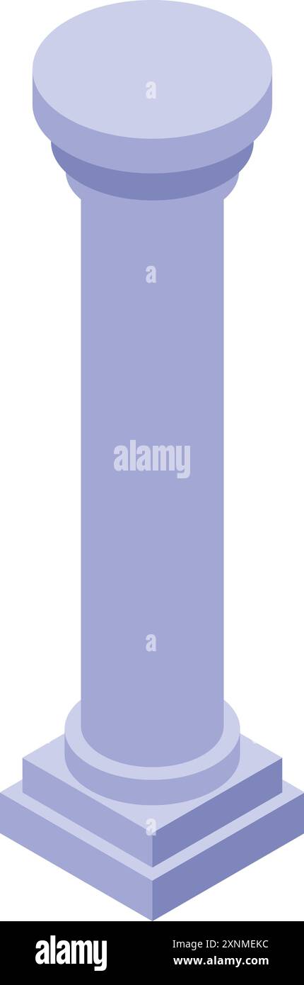 Tall, slender column with a simple capital and a square base ...