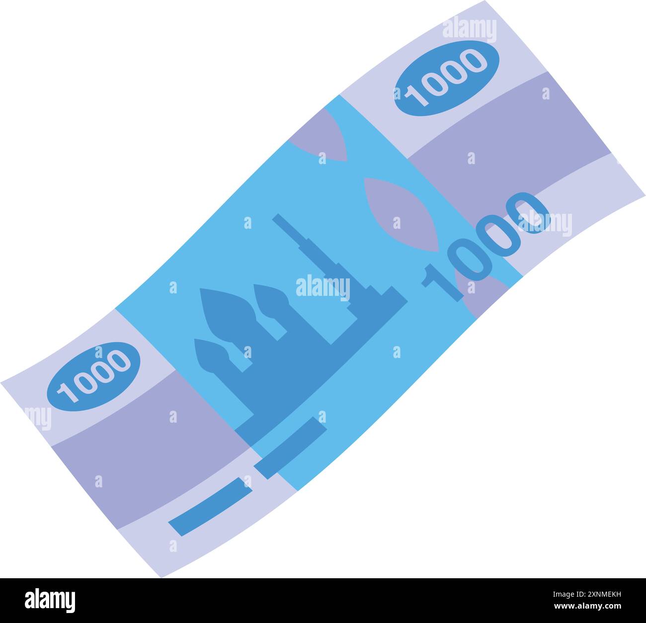 Blue one thousand ruble Stock Vector Images - Alamy