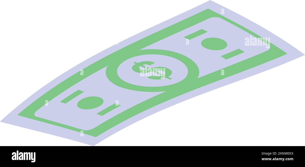 Green banknote with dollar sign is lying on white background Stock ...
