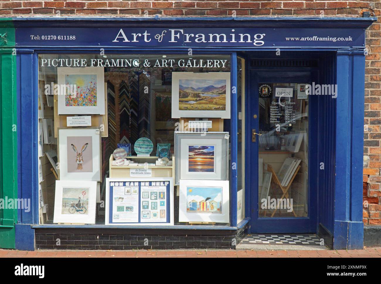 Art Gallery and Picture Framing Shop Window Stock Photo - Alamy