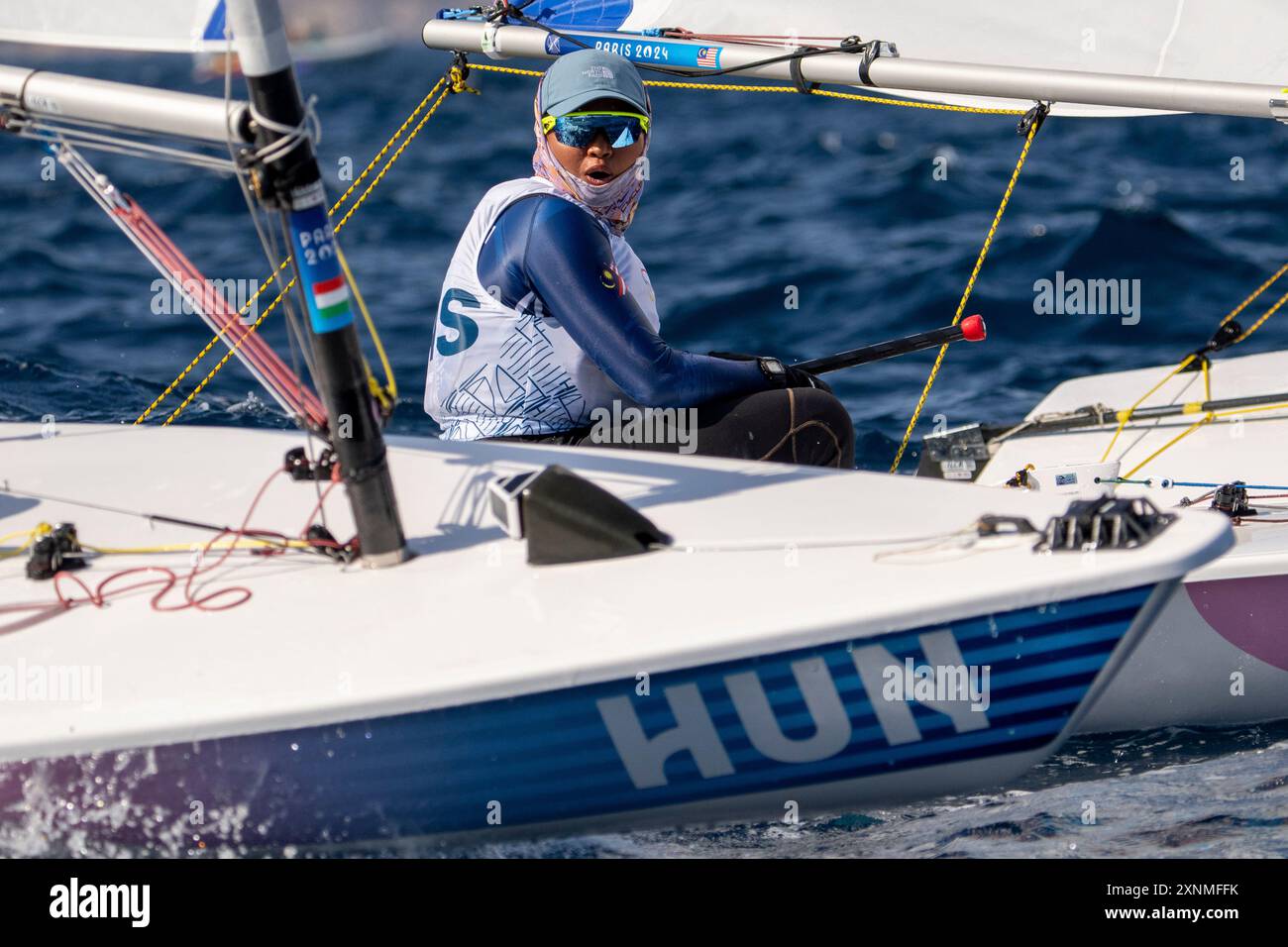 Malaysia's Nur Shazrin Binti Mohamad Latif reacts as Hungary's boat ...