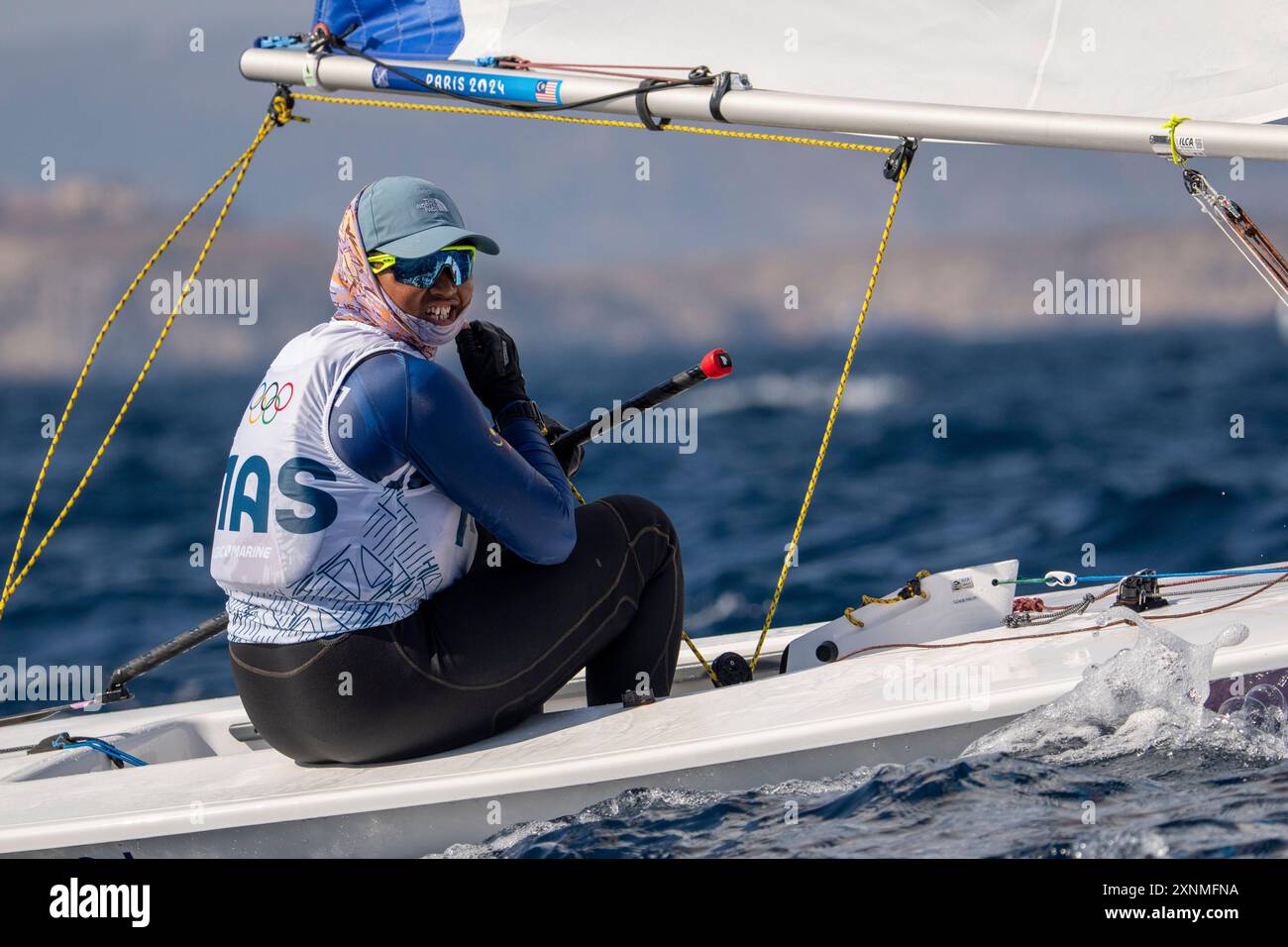 Malaysia's Nur Shazrin Binti Mohamad Latif reacts at the end of a women ...