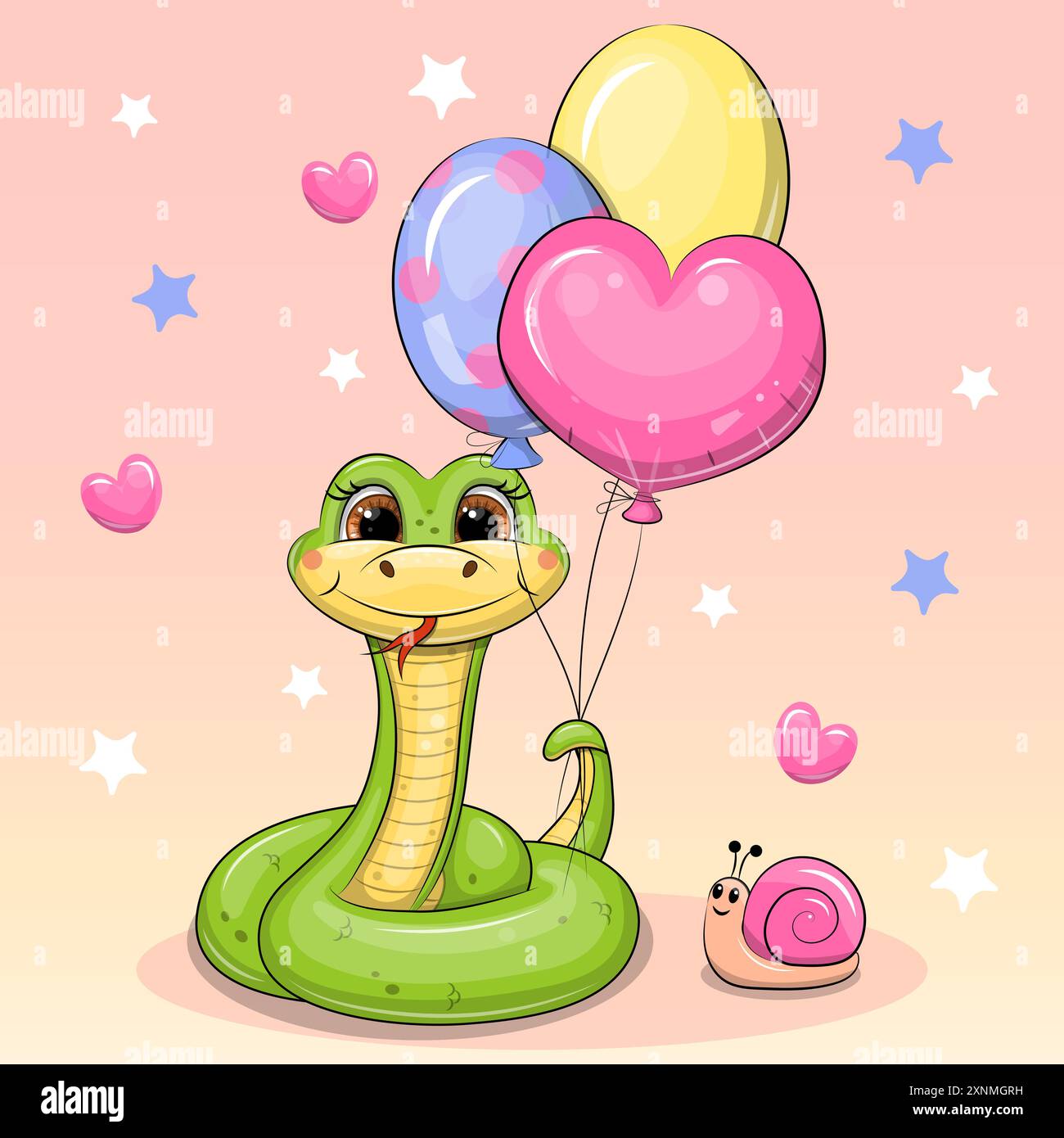 Child holding snake Stock Vector Images - Alamy