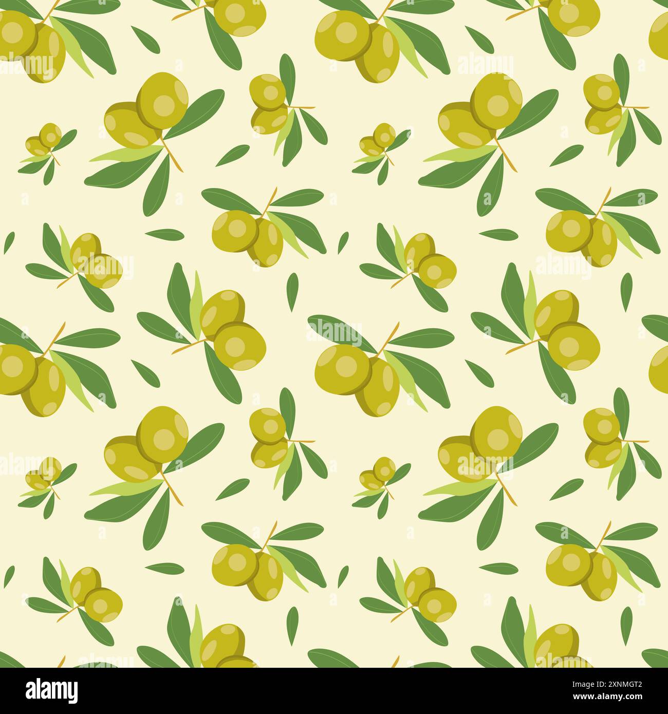 Seamless vector pattern olives hi-res stock photography and images - Alamy