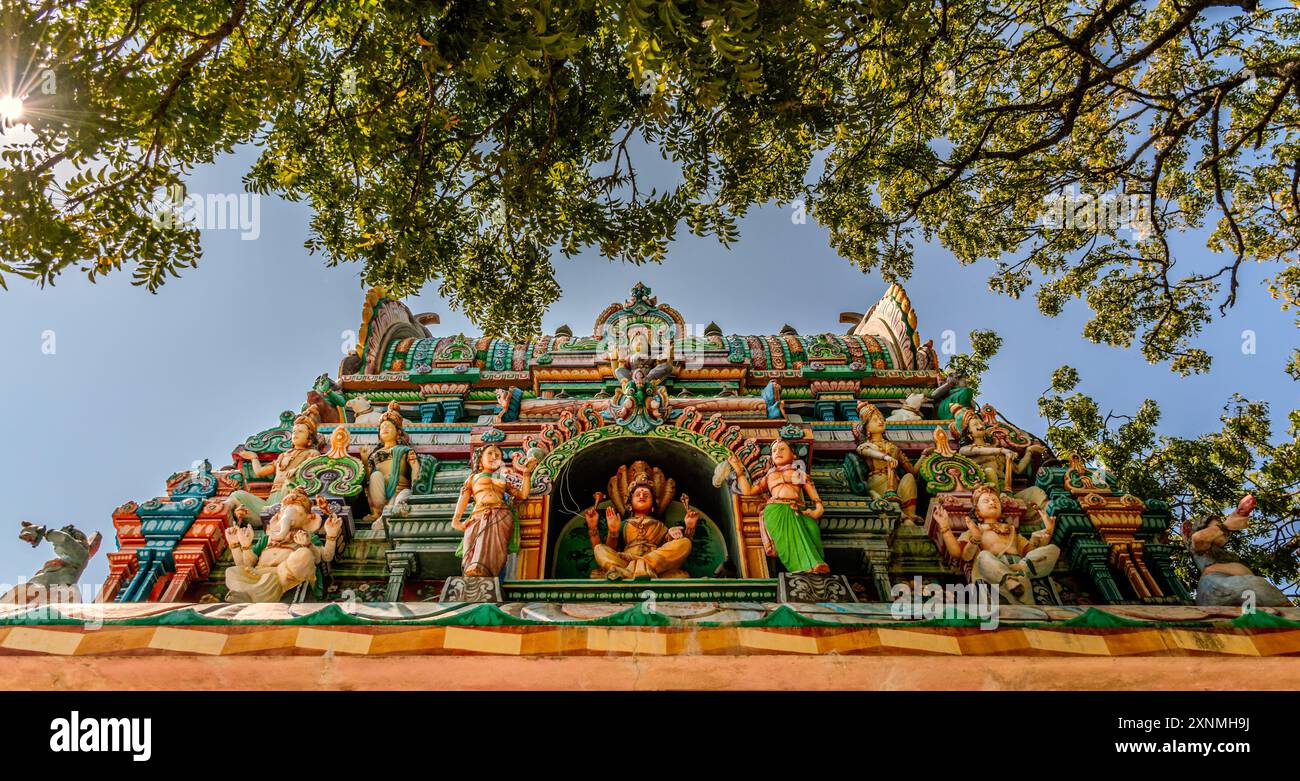 Vibrant Entrance of the Hindu Kovil on Nainathivu Island Stock Photo ...
