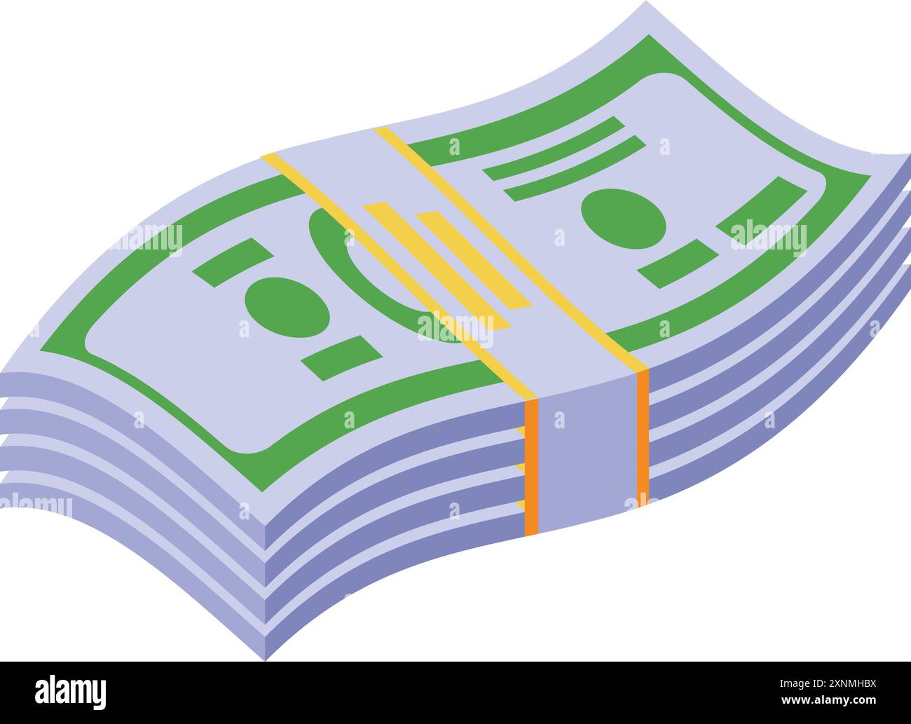 Stack of cash money is growing, representing investment success, wealth ...