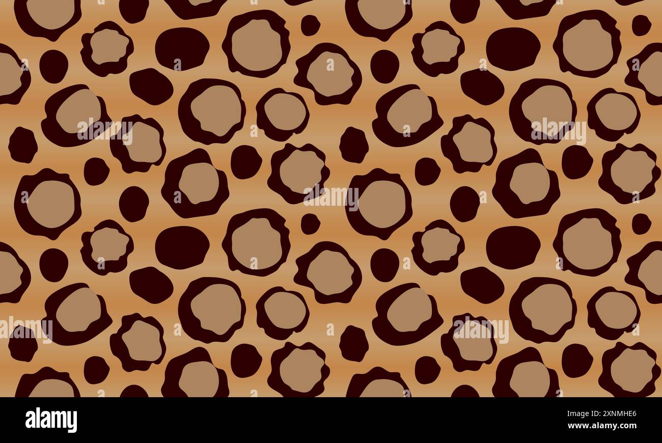 Seamless repeating pattern with leopard skin pattern in vector for ...