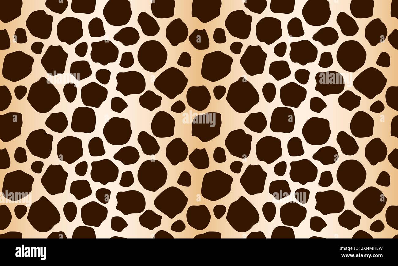 Repeating seamless pattern with cheetah skin pattern in vector for ...