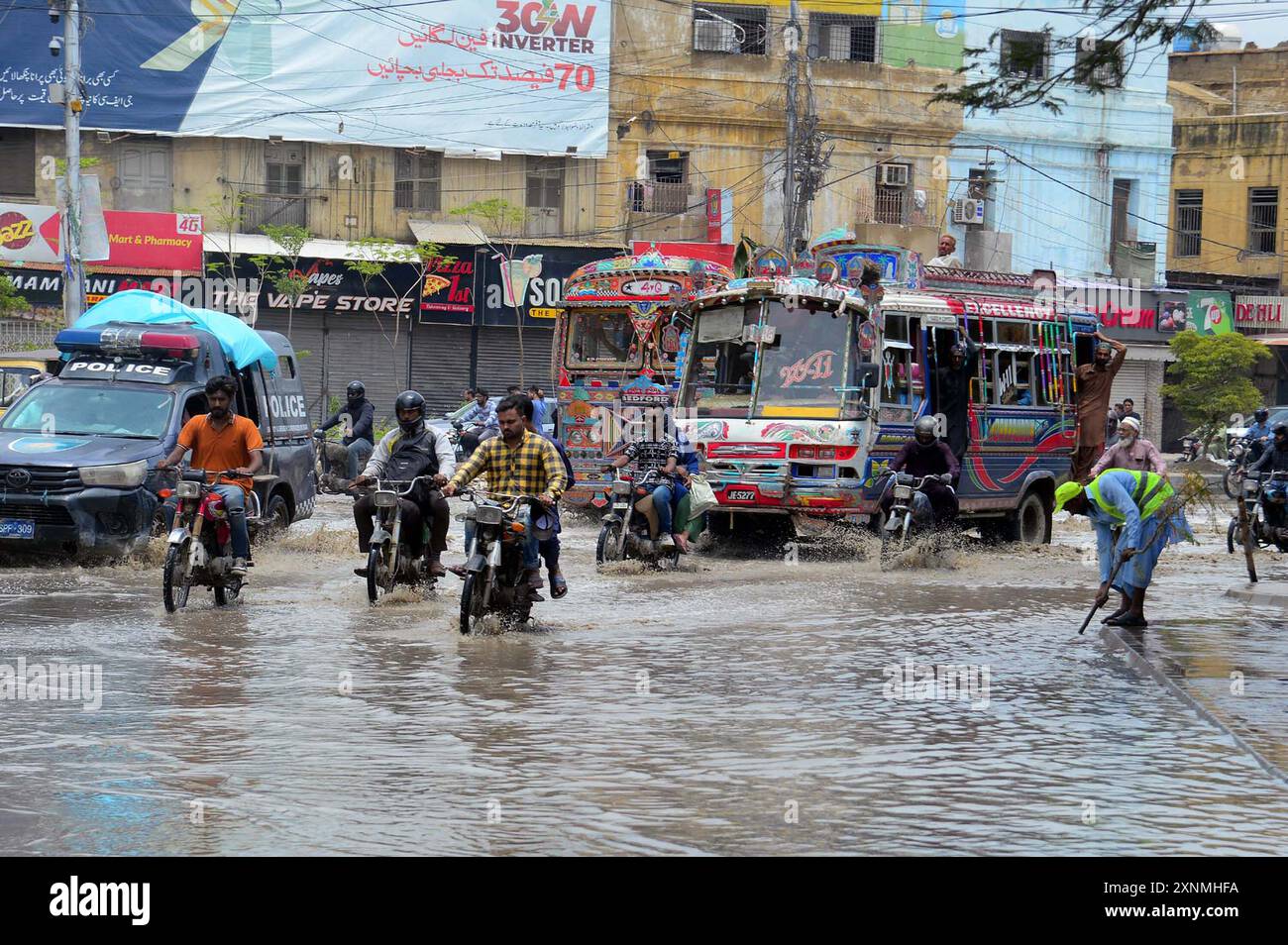 Commuters are facing difficulties in transportation due to stagnant ...