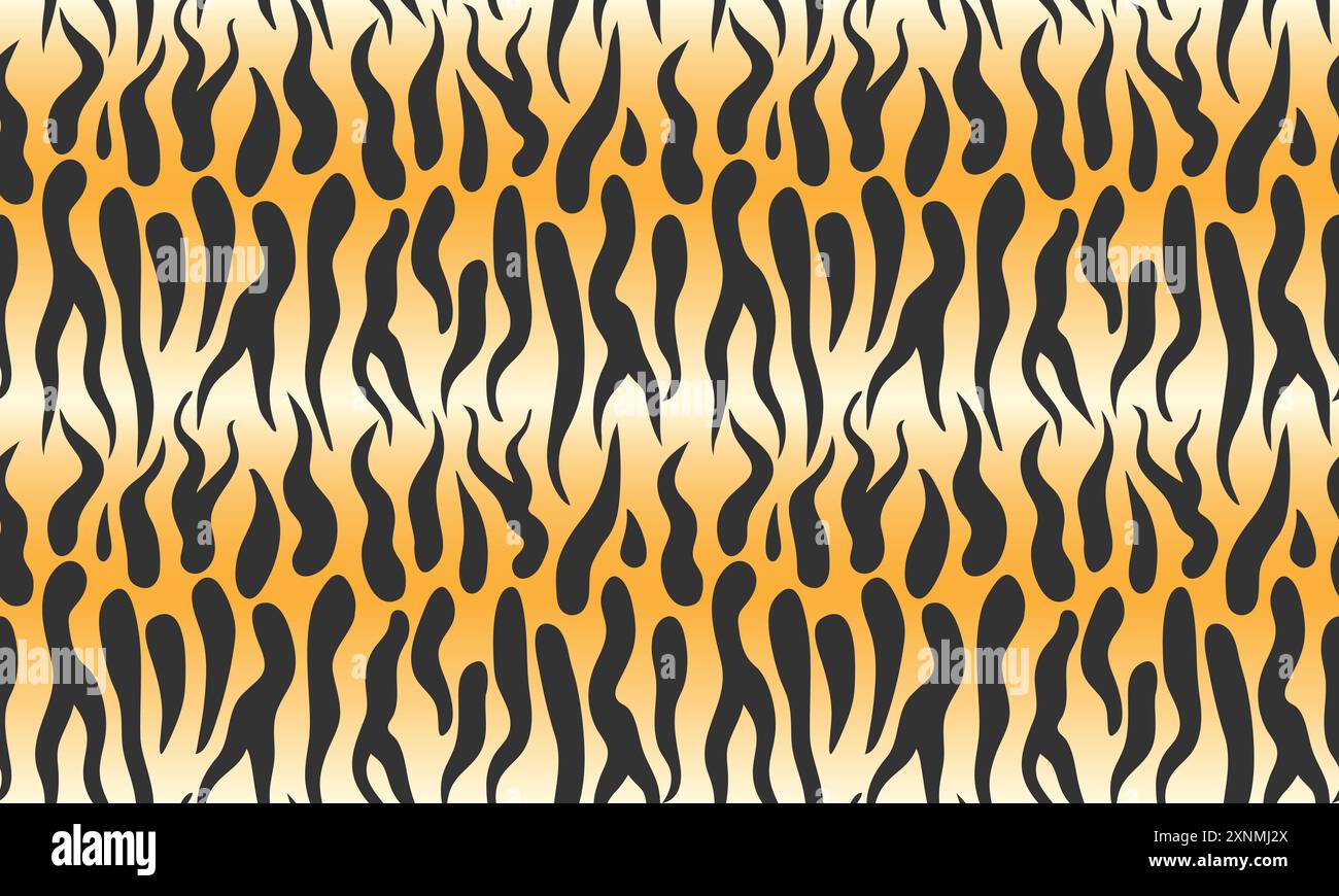Repeating seamless pattern with tiger skin pattern in vector for fabric ...