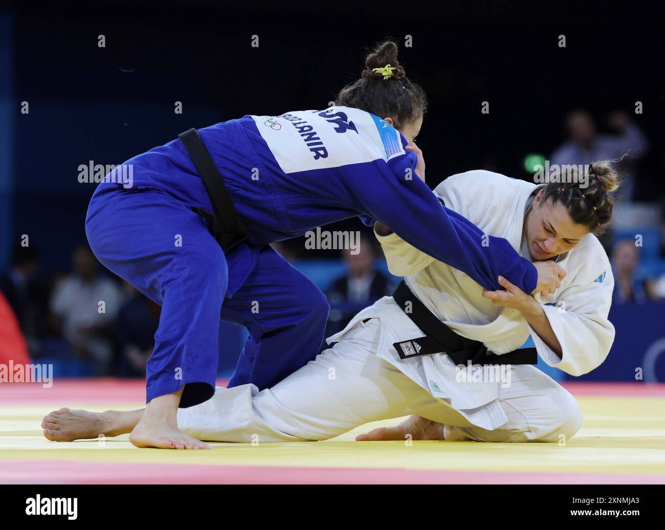 BELLANDI Alice of Italy(white) and LANIR Inbar of Israel(blue) compete ...