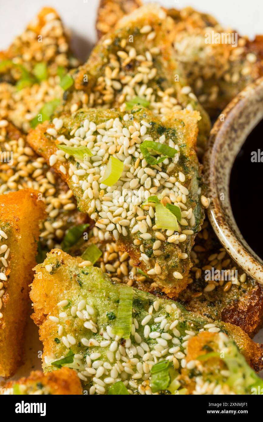 Homemade Chinese Shrimp Toast with Sesame and Soy Sauce Stock Photo - Alamy