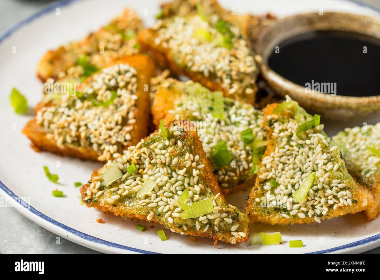 Homemade Chinese Shrimp Toast with Sesame and Soy Sauce Stock Photo - Alamy