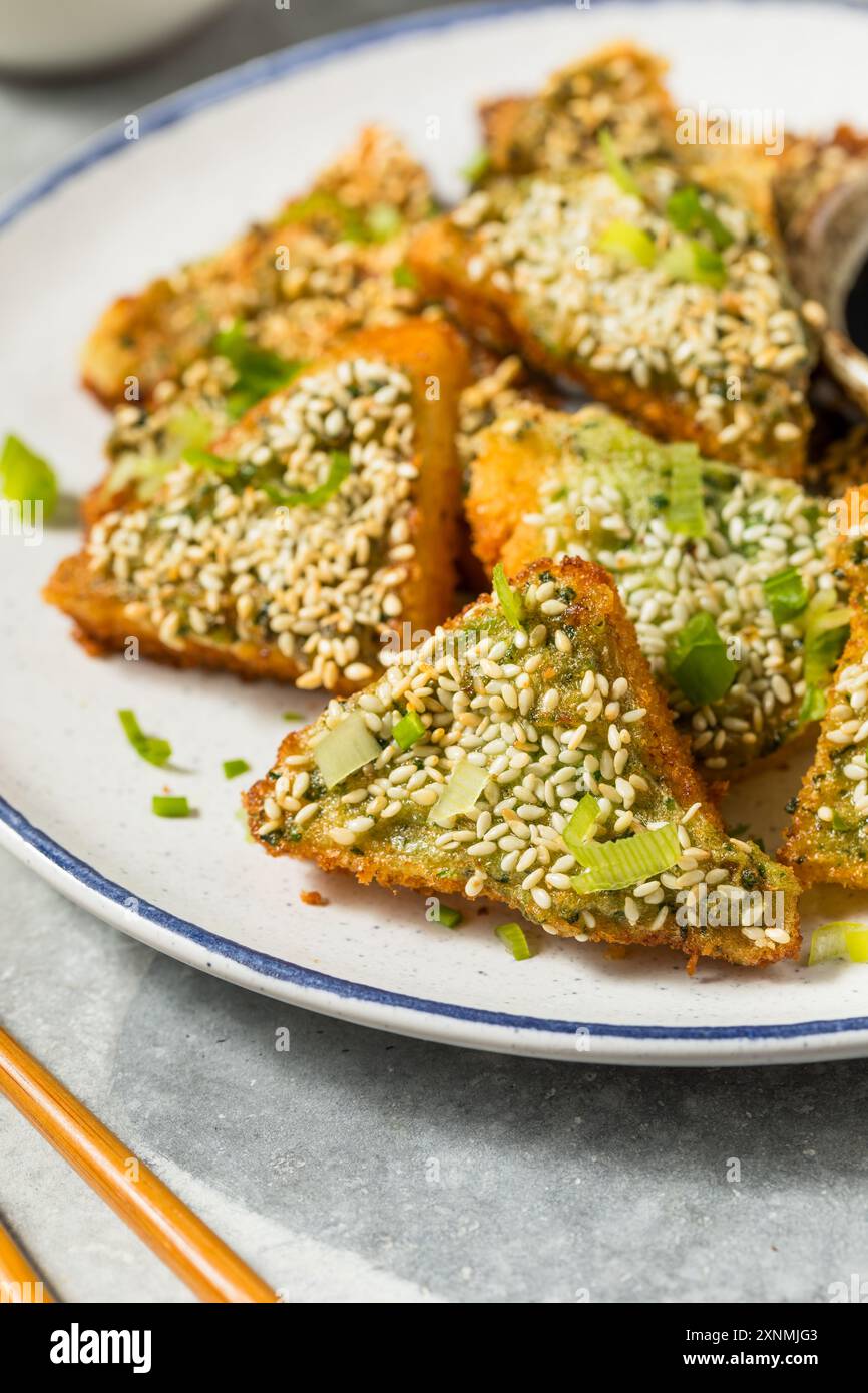 Homemade Chinese Shrimp Toast with Sesame and Soy Sauce Stock Photo - Alamy
