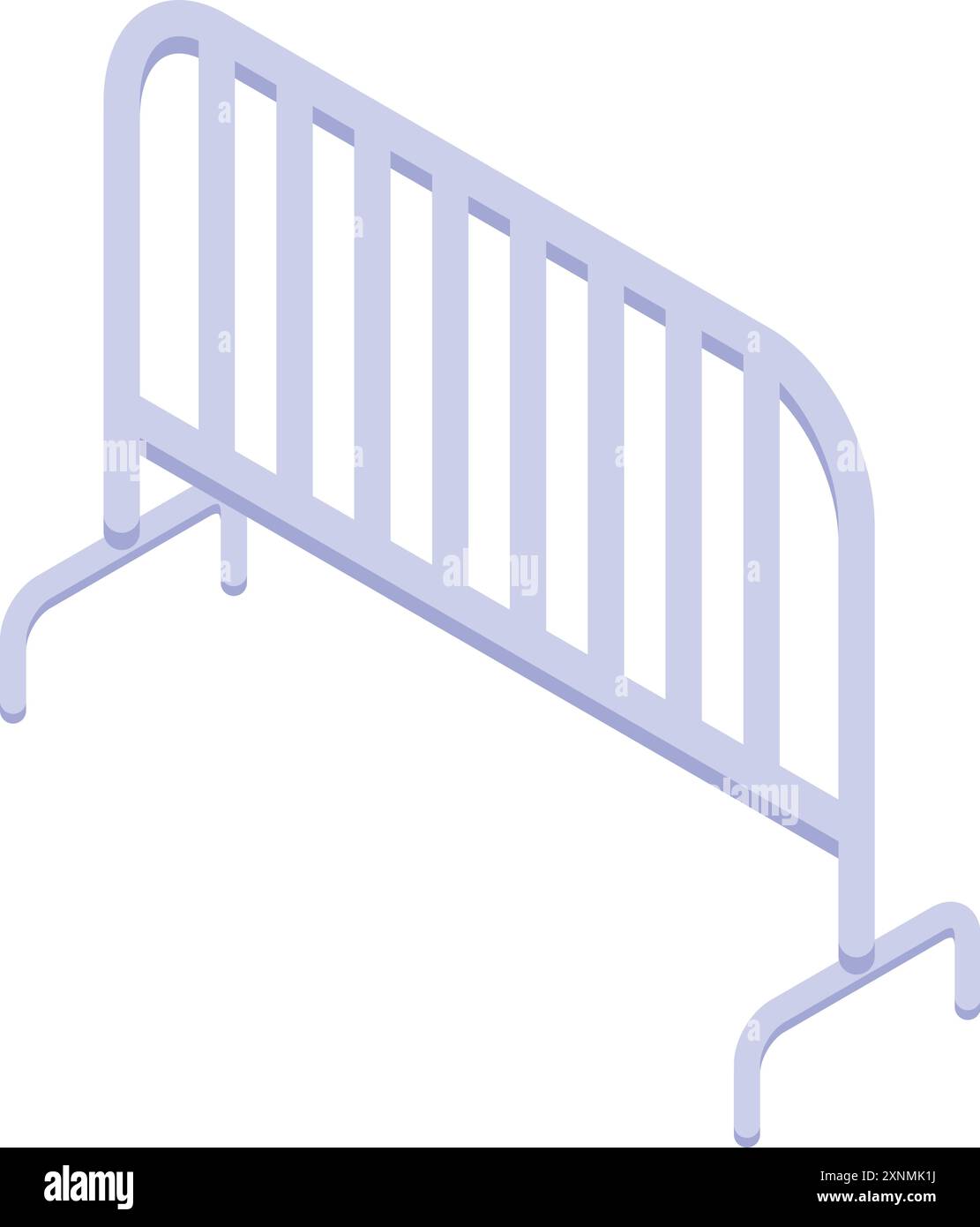 Isometric icon of a metal barrier limiting access to a restricted area ...