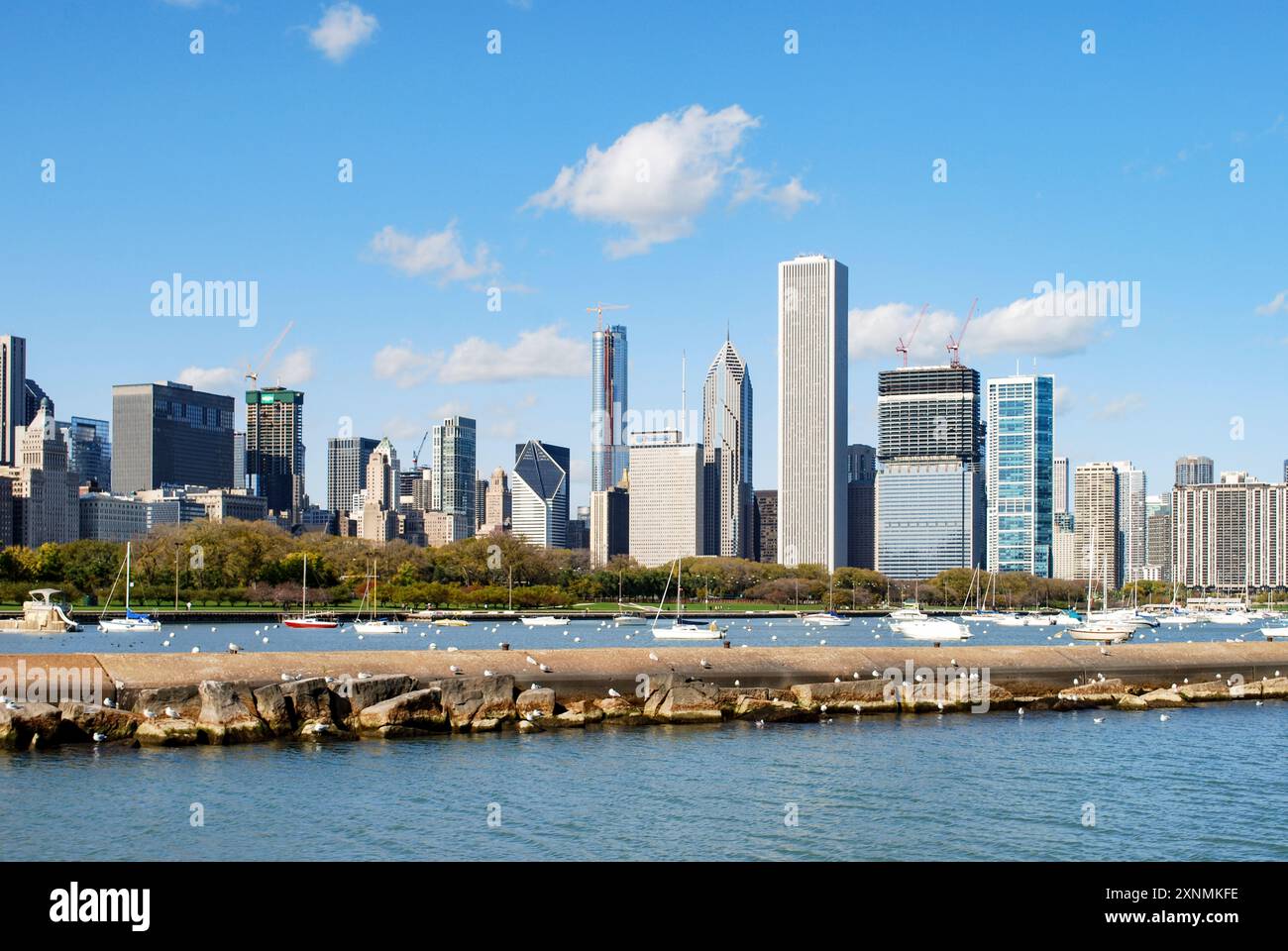 Chicago lakeside skyline Stock Photo - Alamy