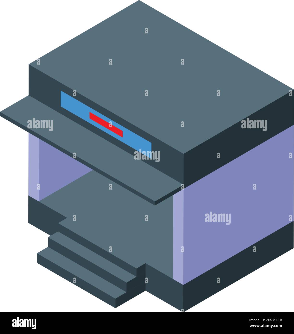 Isometric street food market stall being constructed with canopy for ...