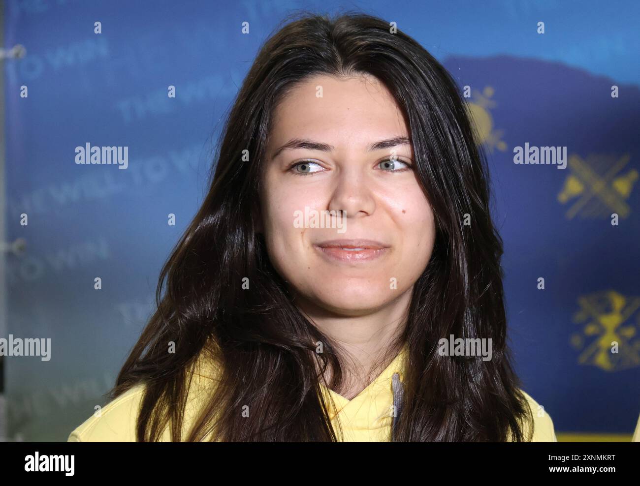 KYIV, UKRAINE - AUGUST 1, 2024 - Ukrainian epee fencer Vlada Kharkova ...