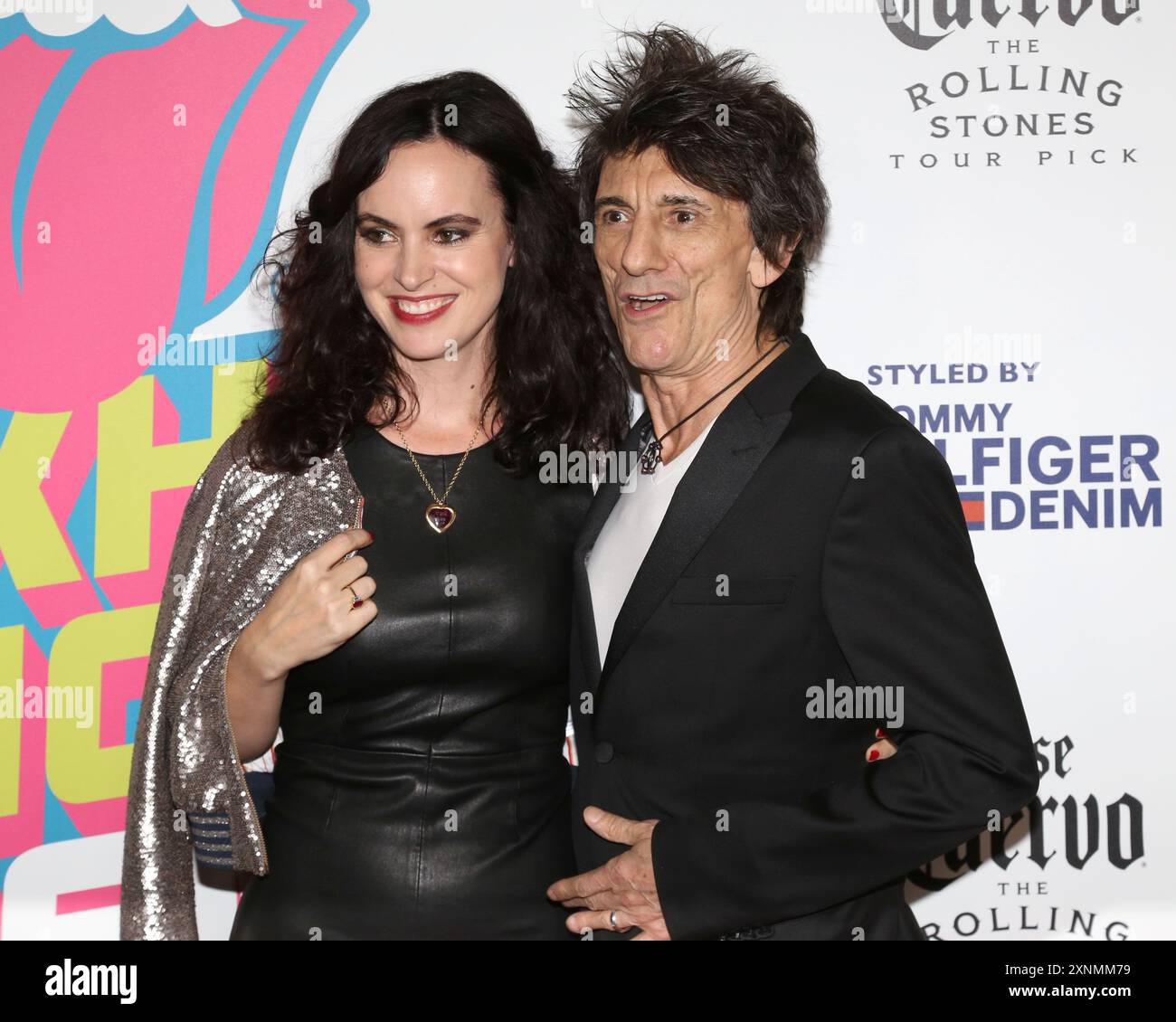 Ronnie Wood and Sally Humphreys attend the Rolling Stones ...
