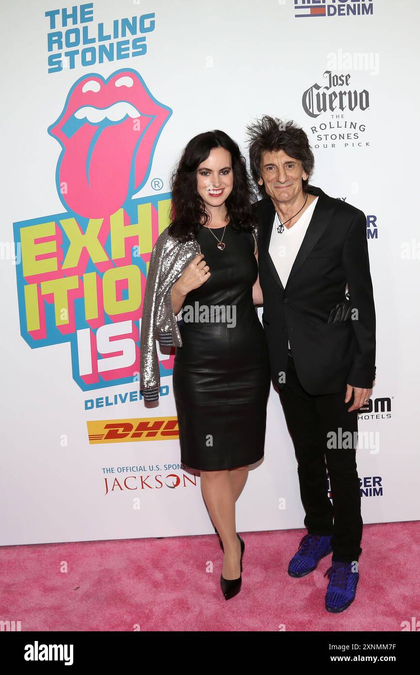 Ronnie Wood and Sally Humphreys attend the Rolling Stones ...