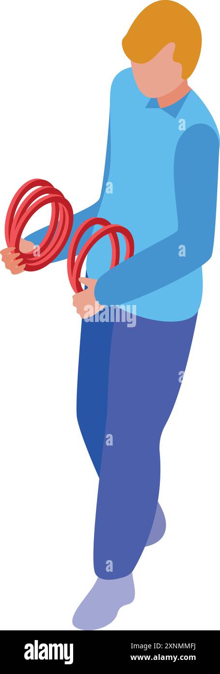 Electrician walking Stock Vector Images - Alamy
