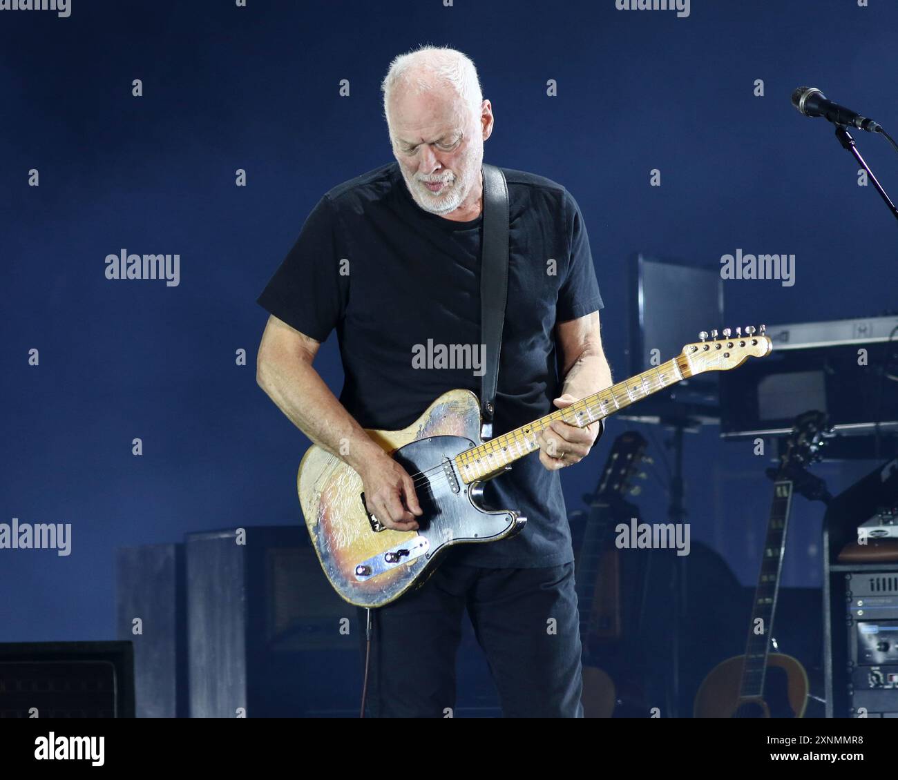 ** EDITORIAL USE ONLY ** David Gilmour performs in concert at Madison ...
