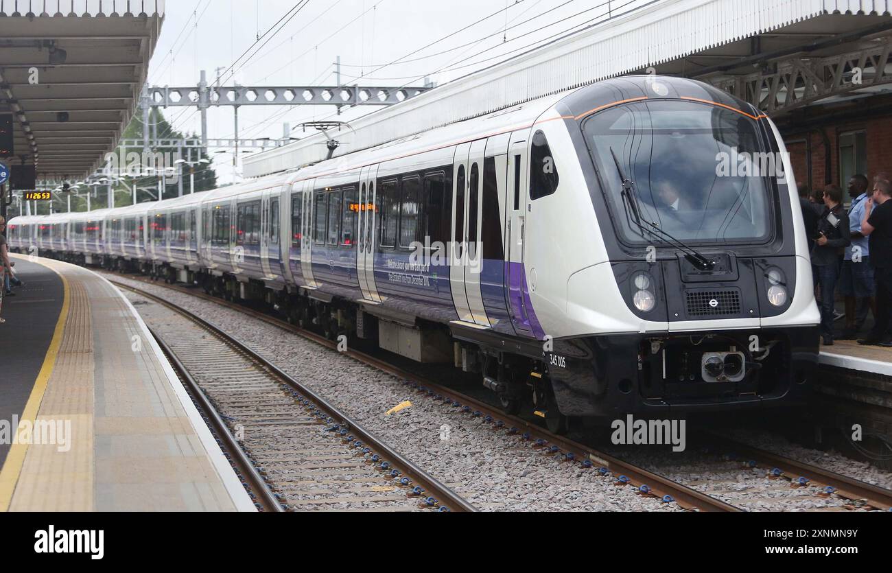 File photo dated 22/06/17 of an Elizabeth Line train as it enters ...