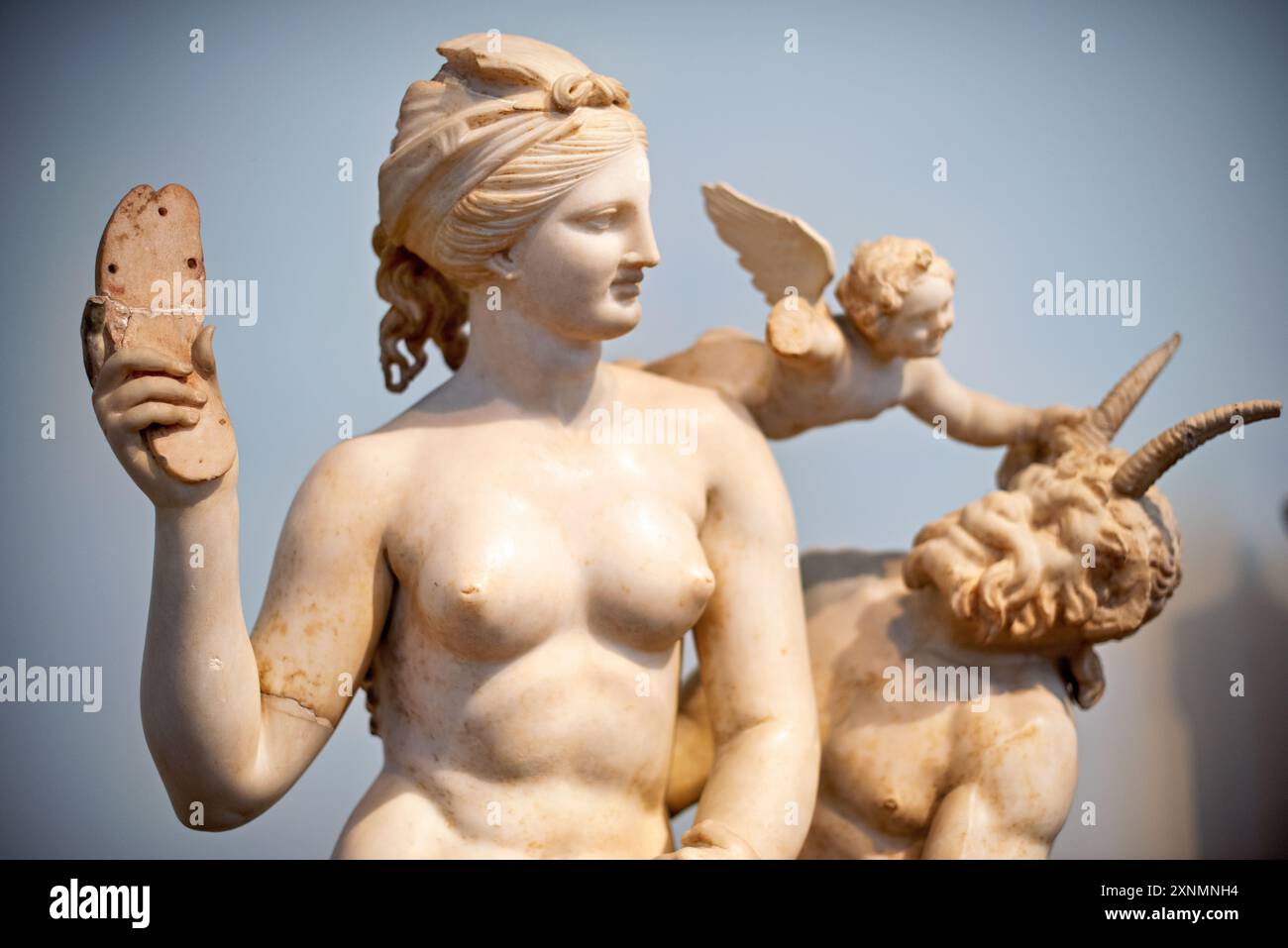 Aphrodite Pan And Eros Sculpture National Archaeological Museum Athens // ATHENS, Greece — The ...