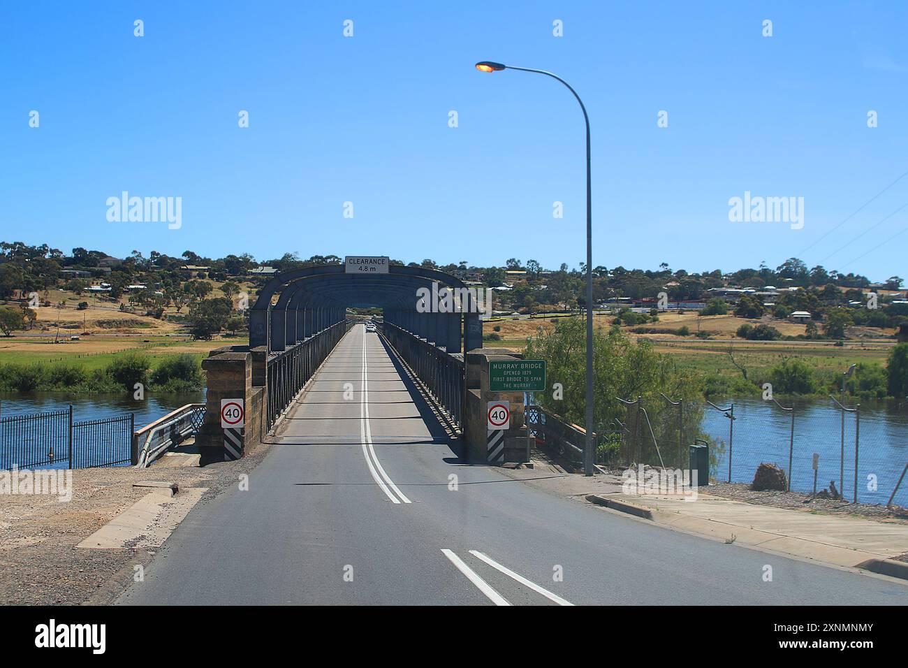 First road bridge over the Australian river Murray built in 1879 ...