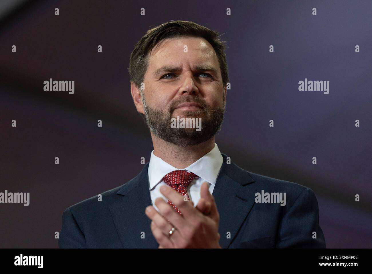 Republican vice presidential candidate Sen. JD Vance, R-Ohio, attends a ...