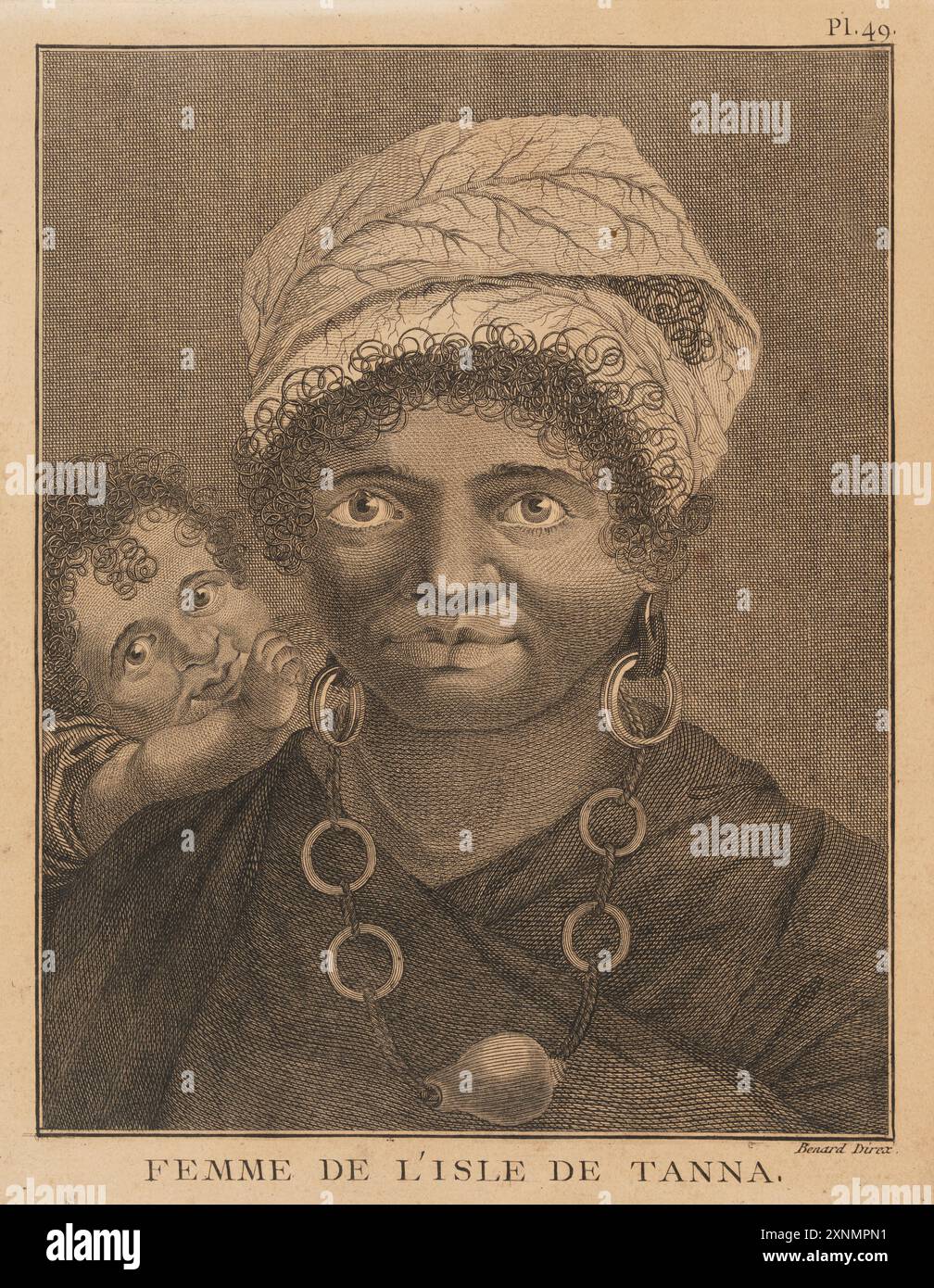 Portrait of Woman from Tanna Island (Vanuatu). Circa 1770s from ...