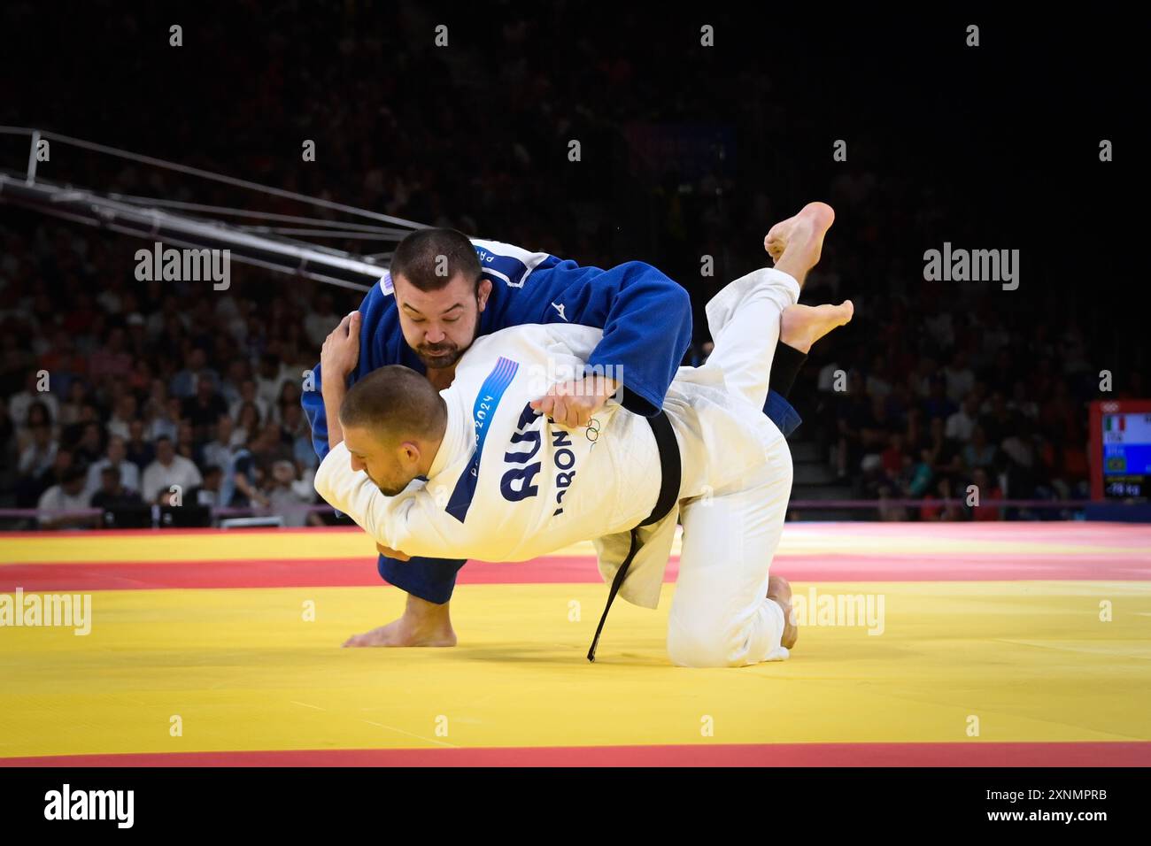 Aaron Fara ( AUT ) vs Aaron Wolf ( JPN ), Judo, Men -100 kg Elimination ...