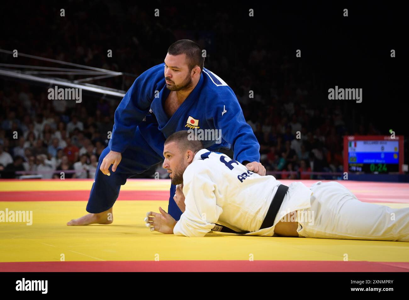 Aaron Fara ( AUT ) vs Aaron Wolf ( JPN ), Judo, Men -100 kg Elimination ...