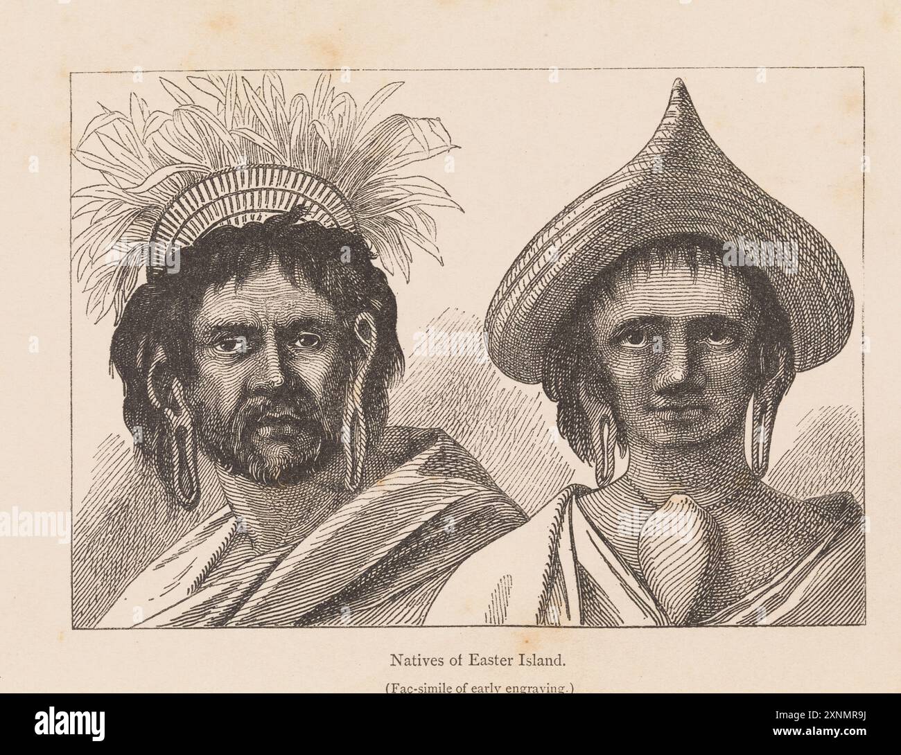 Portrait of Natives of Easter Island. Circa 1770s from engravings of ...