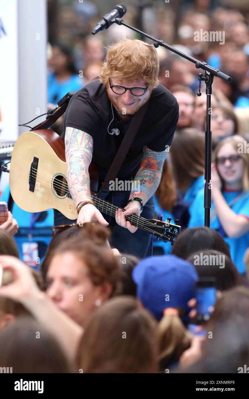 Ed Sheeran performs on the NBC Today Show concert series in Rockefeller ...