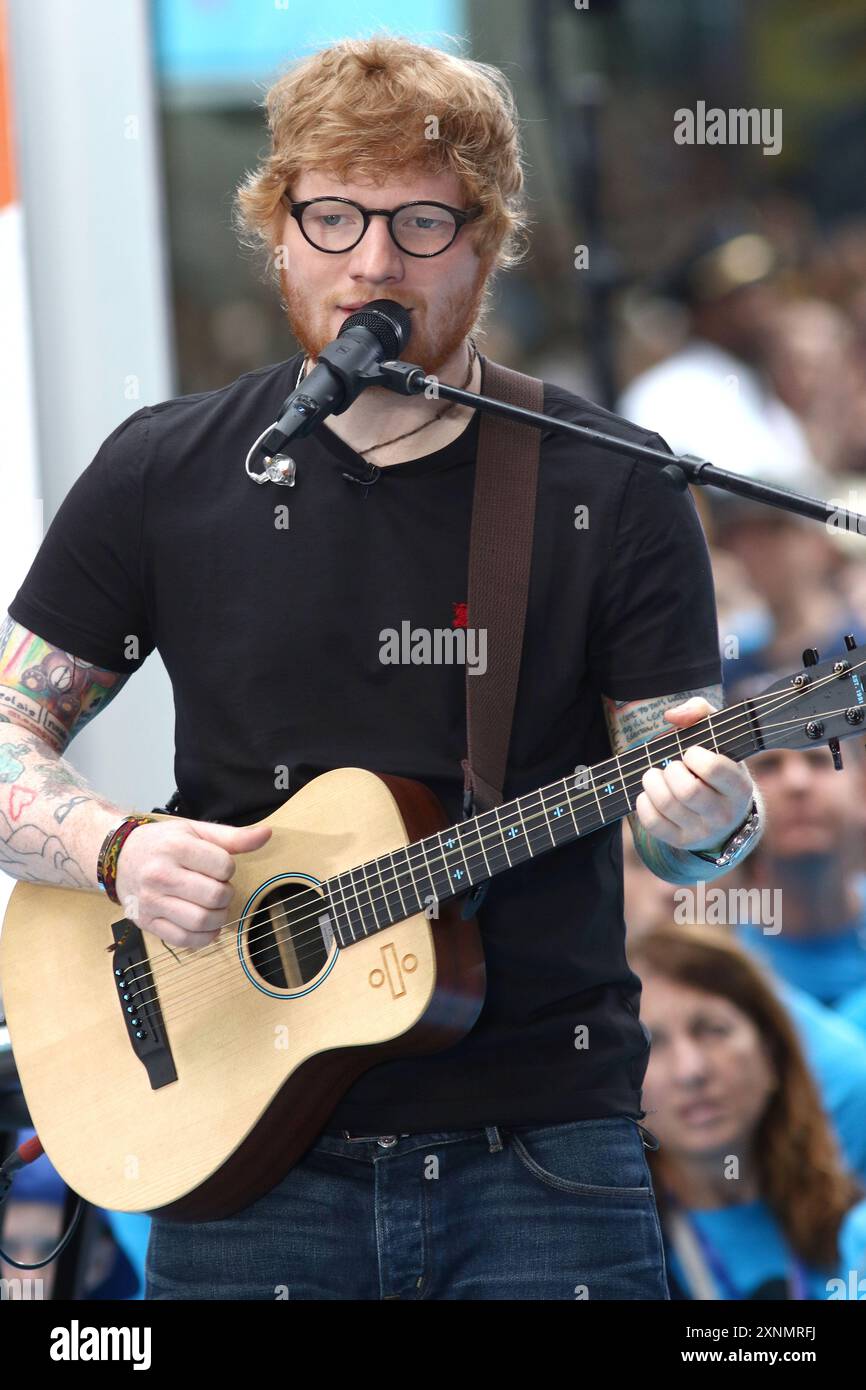 Ed Sheeran performs on the NBC Today Show concert series in Rockefeller ...