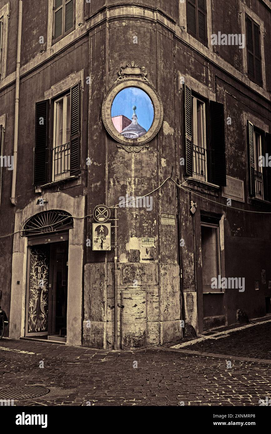 Corner of old haus. Rome, Italy, Europe Stock Photo - Alamy