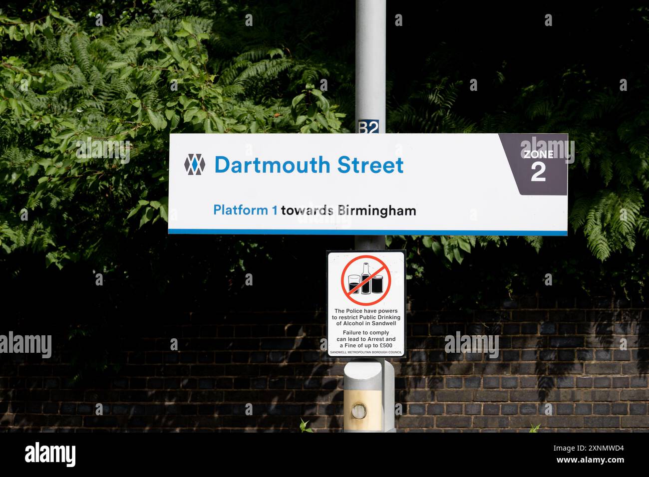 Dartmouth Street tram station sign, West Bromwich, Sandwell, West ...