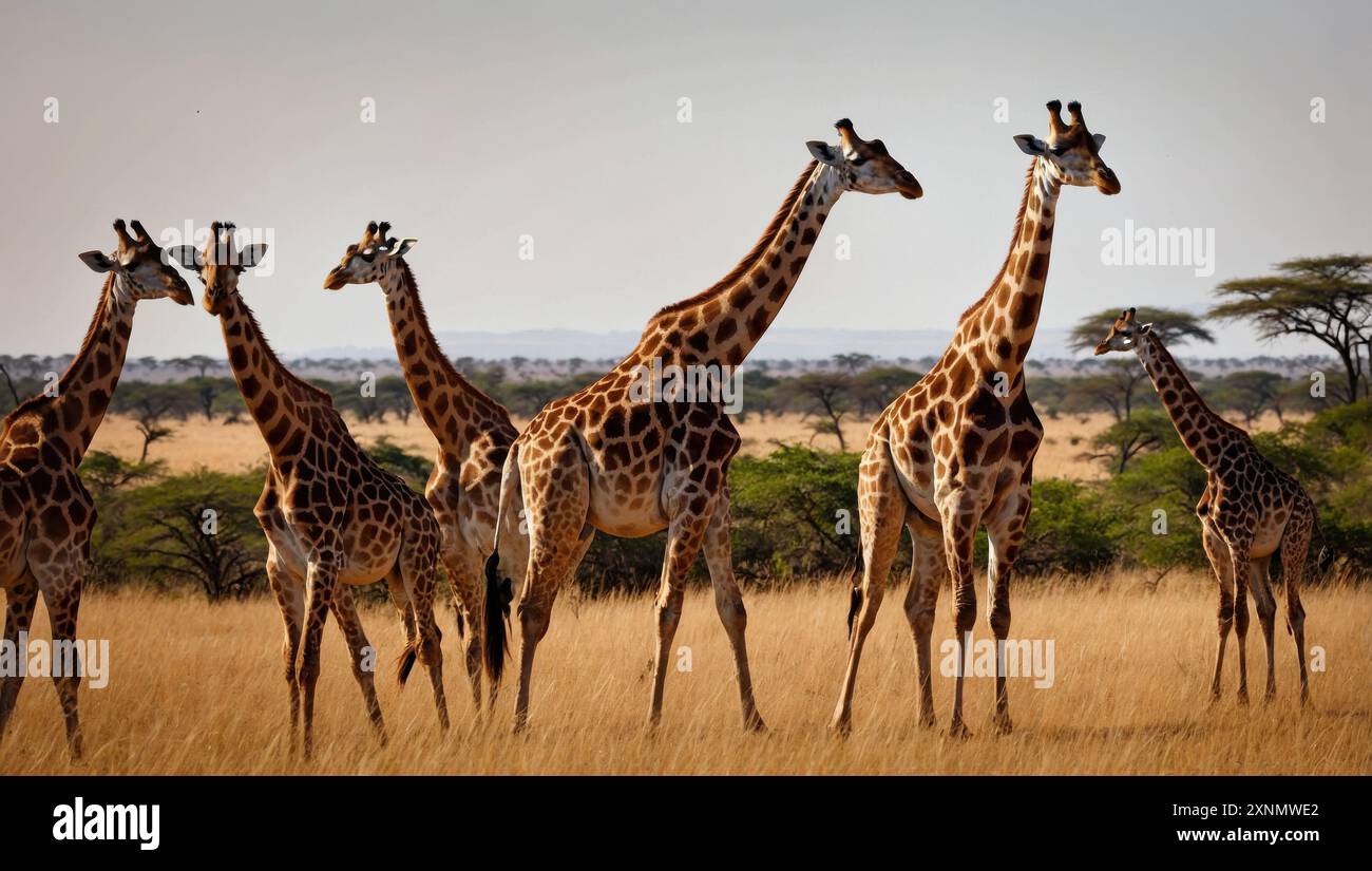 Group giraffes in kalahari hi-res stock photography and images - Alamy