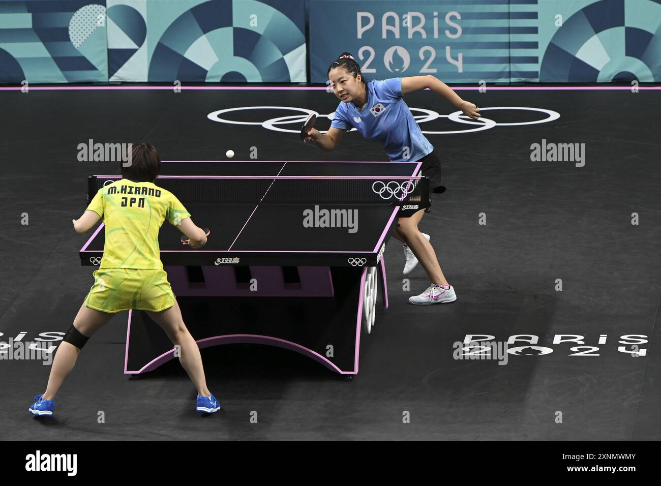 Shin Yubin (KOR) vs Hirano Miu (JPN), Table Tennis, Women's Singles ...