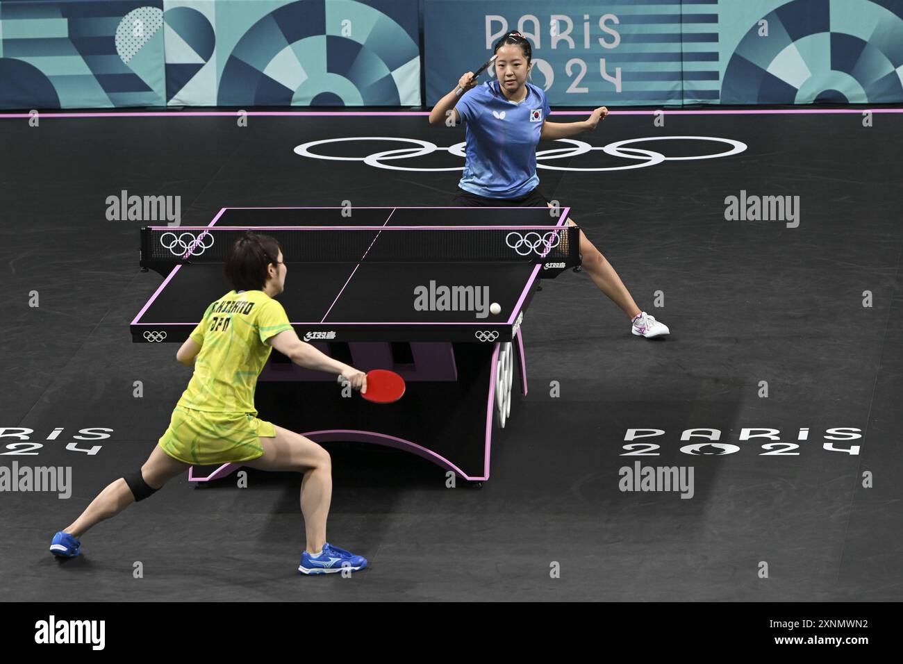 Shin Yubin (KOR) vs Hirano Miu (JPN), Table Tennis, Women's Singles ...