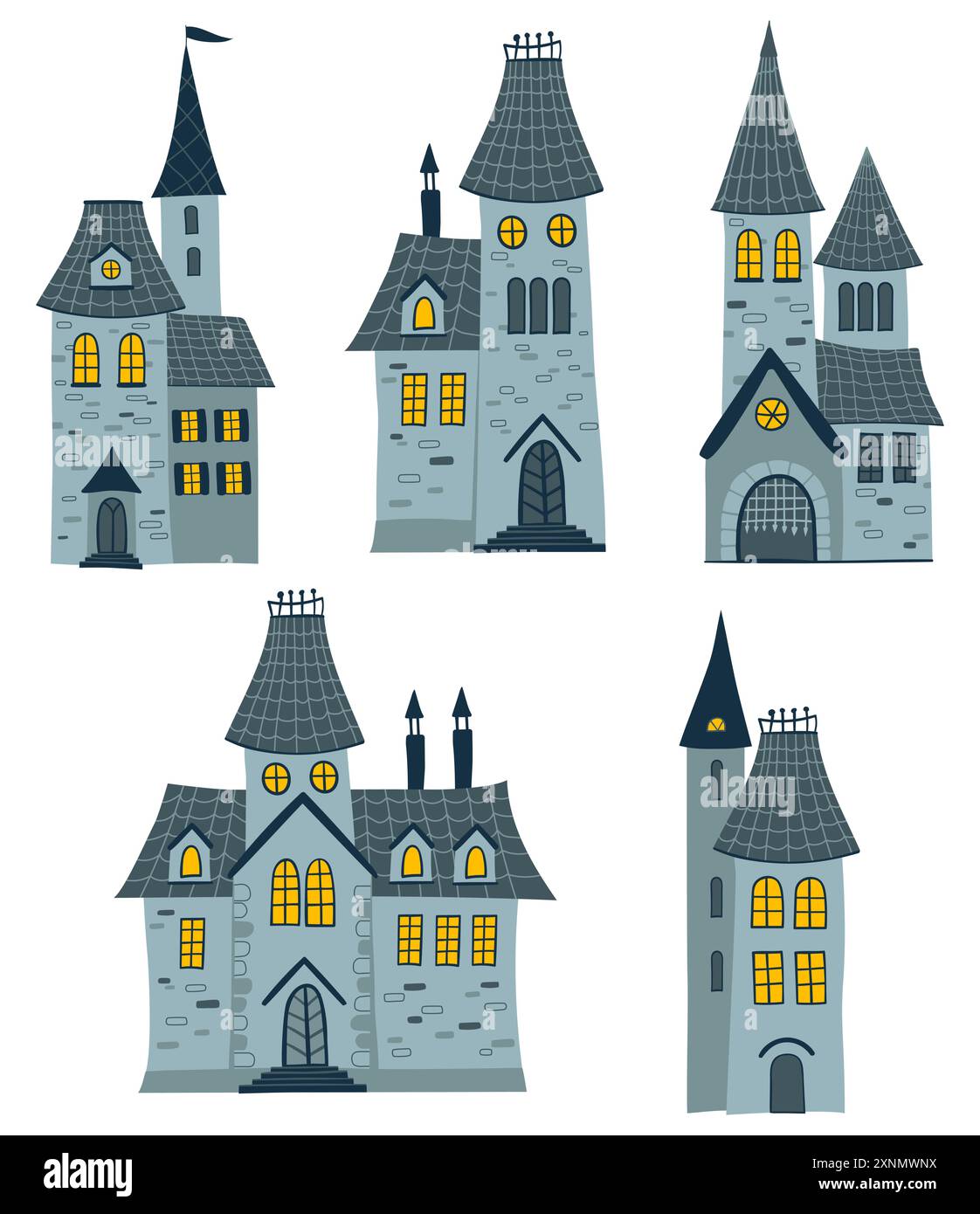 Halloween haunted houses Stock Vector Image & Art - Alamy