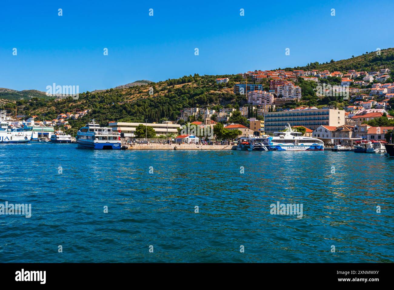 DUBROVNIK, CROATIA - JUNE 28, 2024: View of Dubrovnik cruise port ...