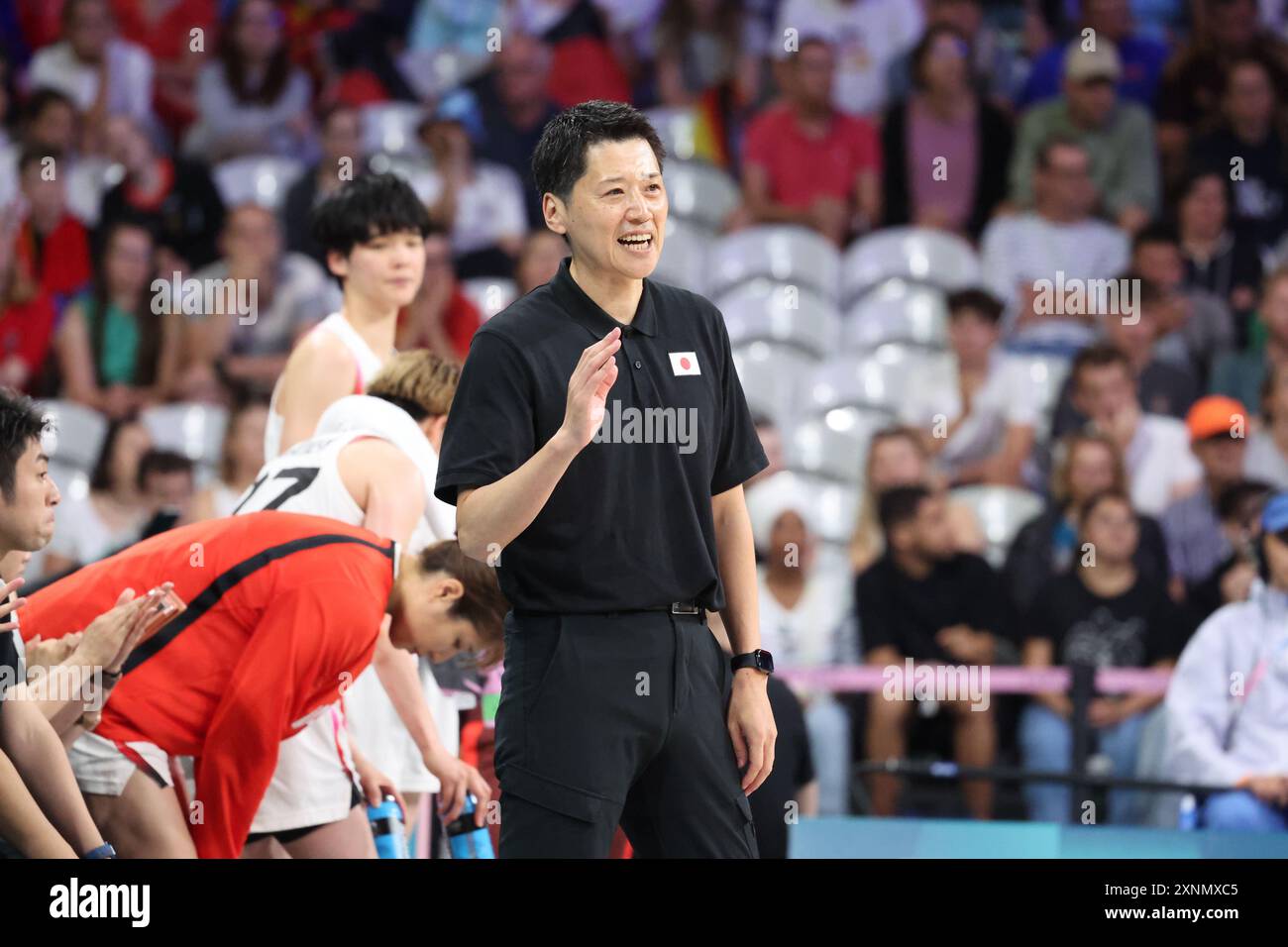 Coach Toru Onzuka of Japan, Basketball, Women's Group Phase - Group C ...