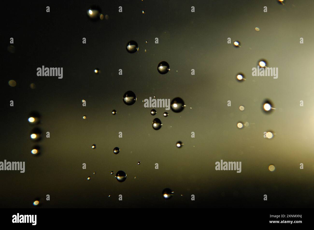 Water drops of different sizes, forming different backgrounds Stock ...