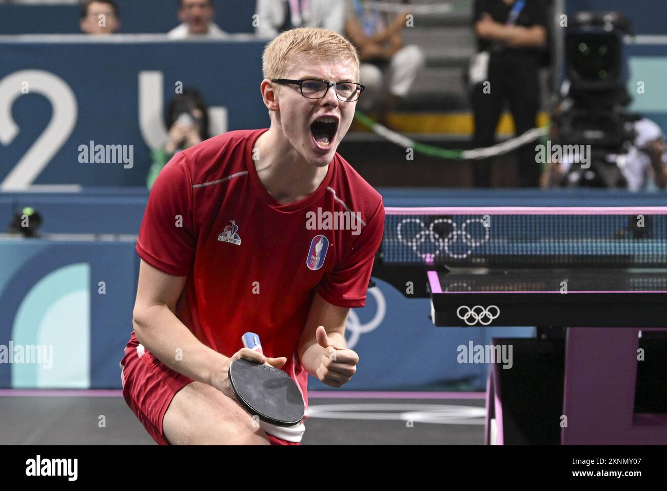 Felix Lebrun (FRA) vs Yun-Ju Lin (TPE), Table Tennis, Men's Singles ...